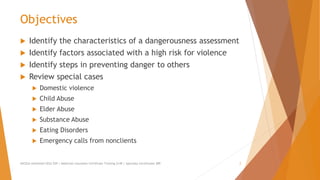 Assessing dangerousness and abuse for the ncmhce (2 hours) | PPTX ...
