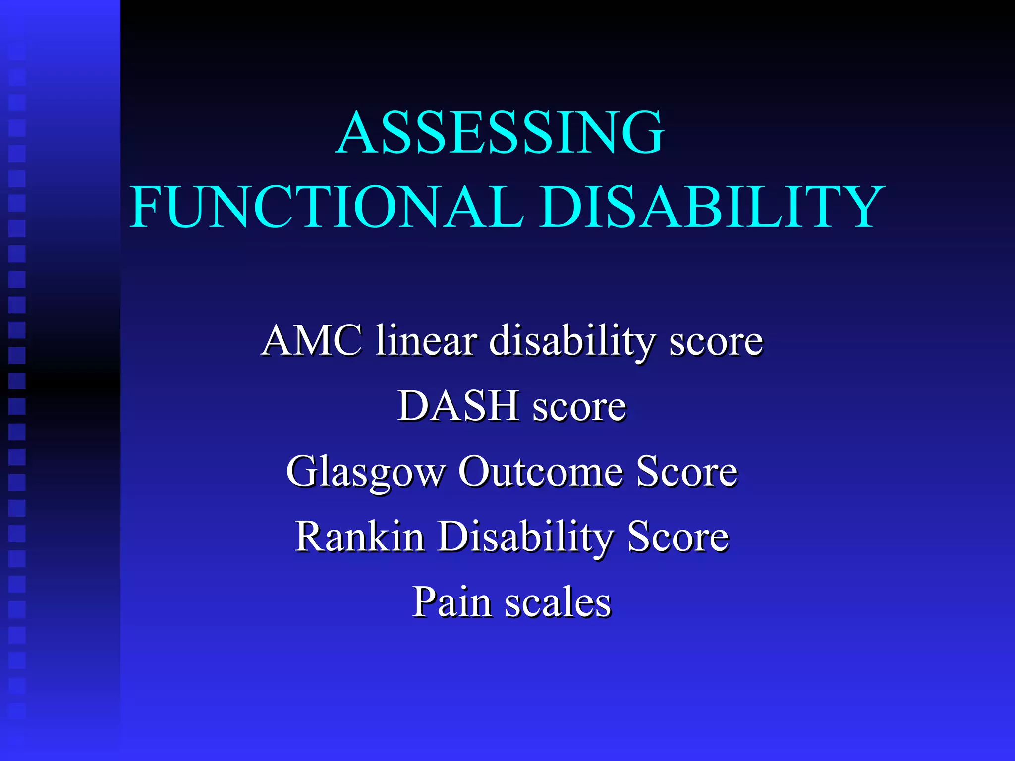Assessing Disability | PPT