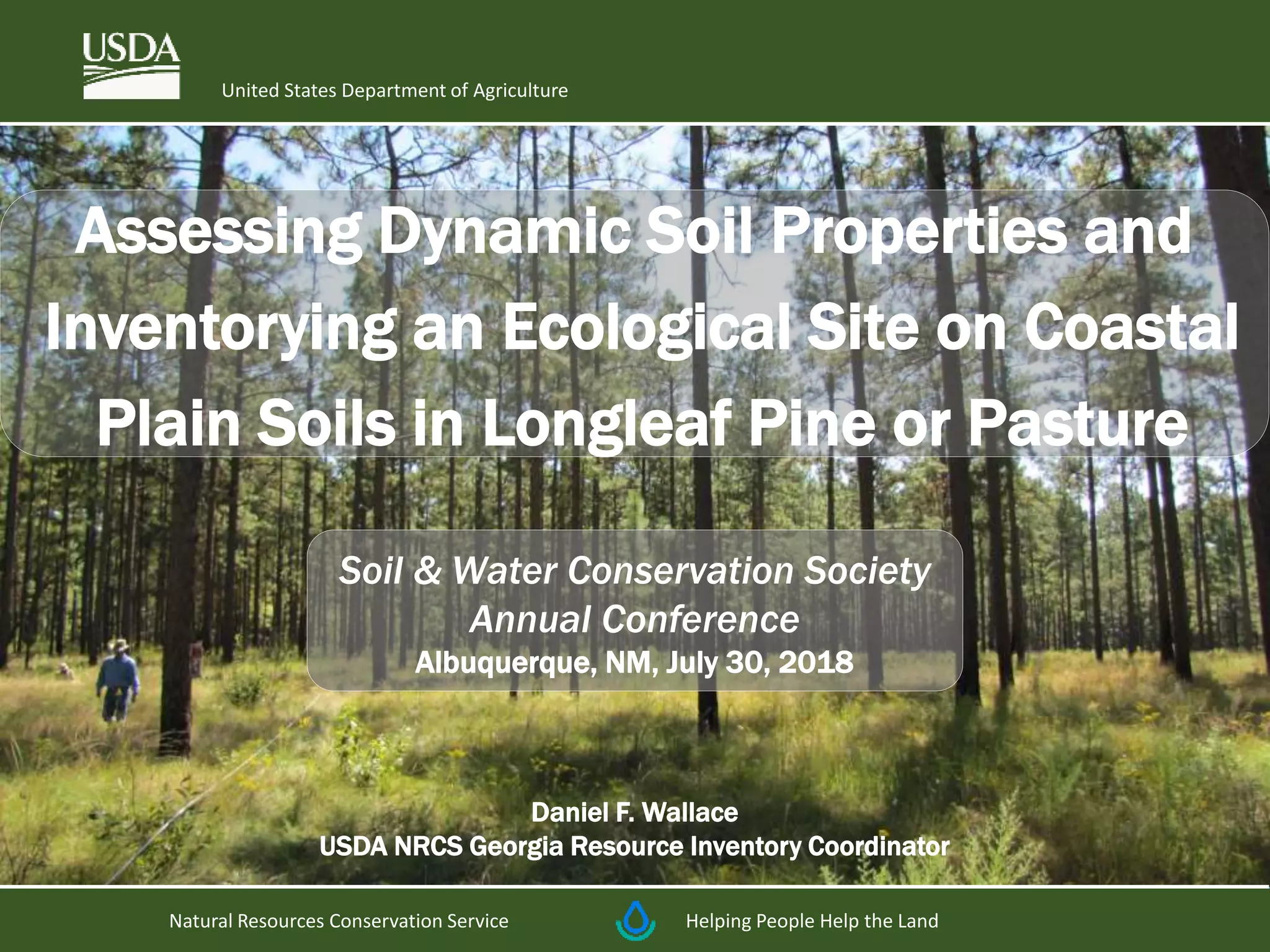 Assessing dynamic soil properties and inventorying an ecological site ...
