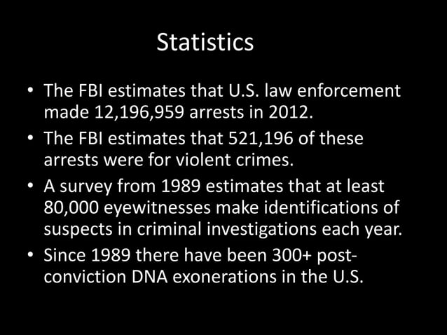 Assessing Eyewitness Identification Pptx