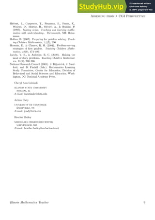 Assessing from a CGI Perspective.pdf | Educational Assessment | Education