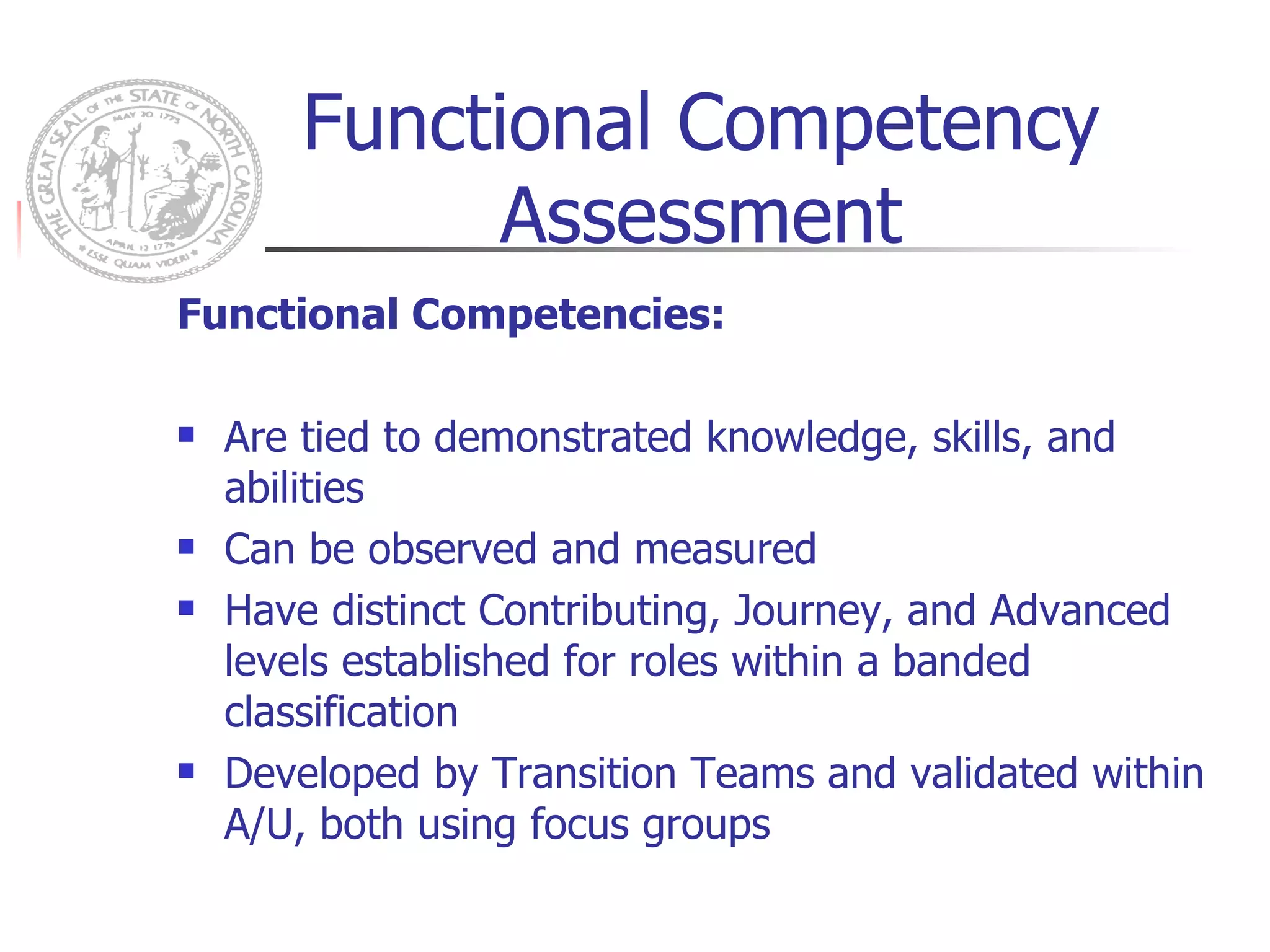 Assessing functional competencies training module | PPT