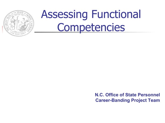 Assessing functional competencies training module | PPT