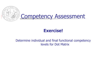 Assessing functional competencies training module | PPT