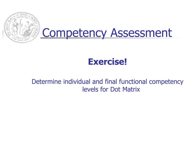 Assessing functional competencies training module | PPT