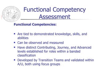 Assessing functional competencies training module | PPT
