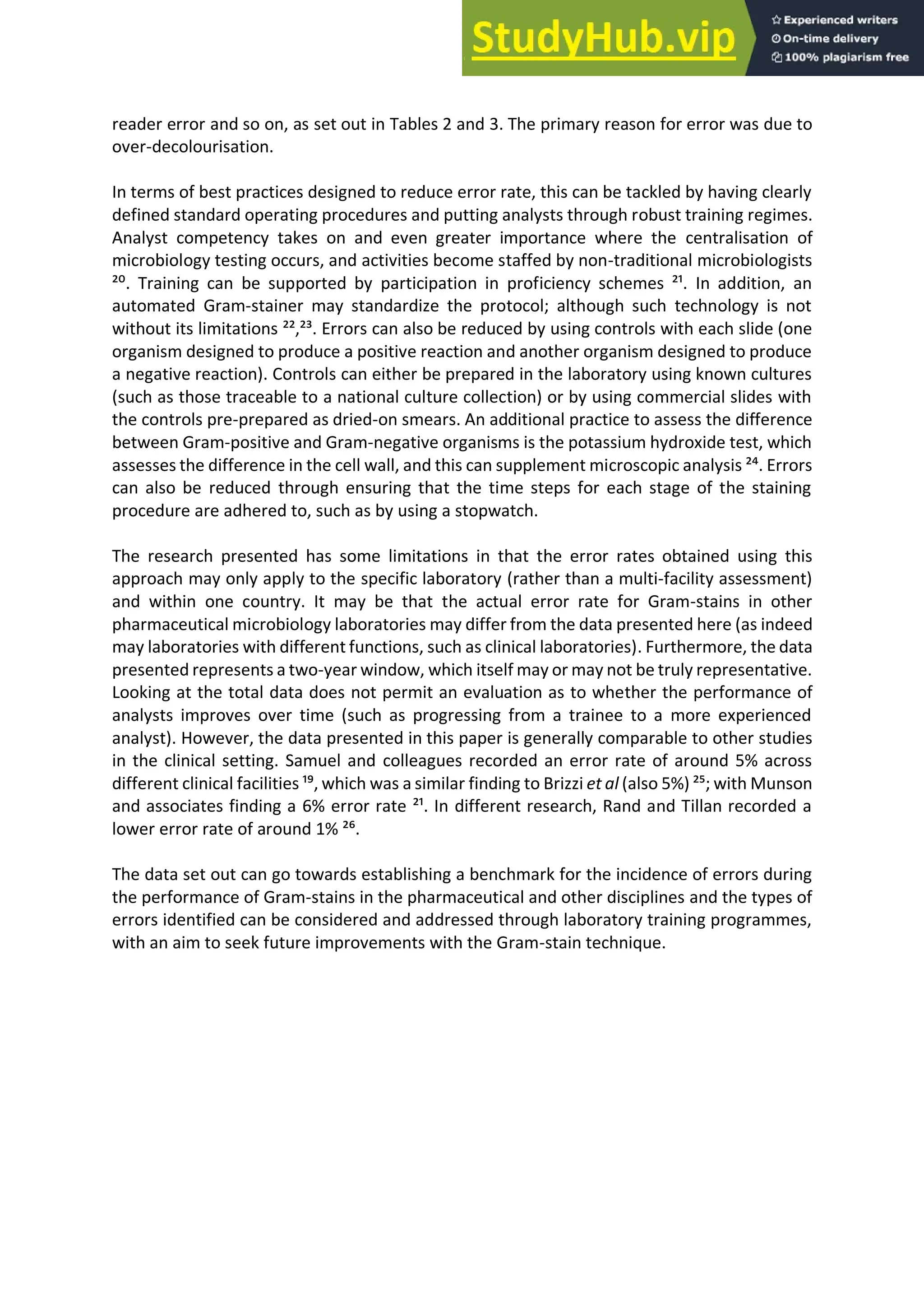 Assessing Gram-Stain Error Rates Within The Pharmaceutical Microbiology ...