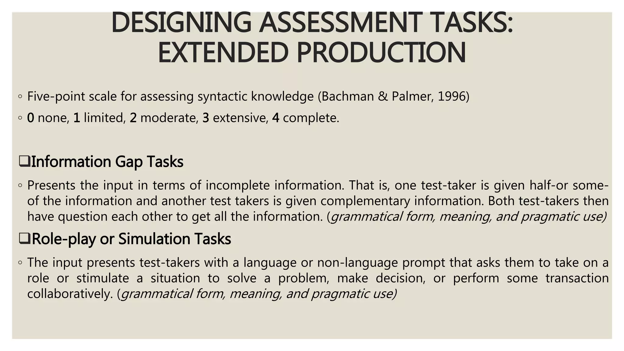 Assessing grammar & vocabulary | PPTX
