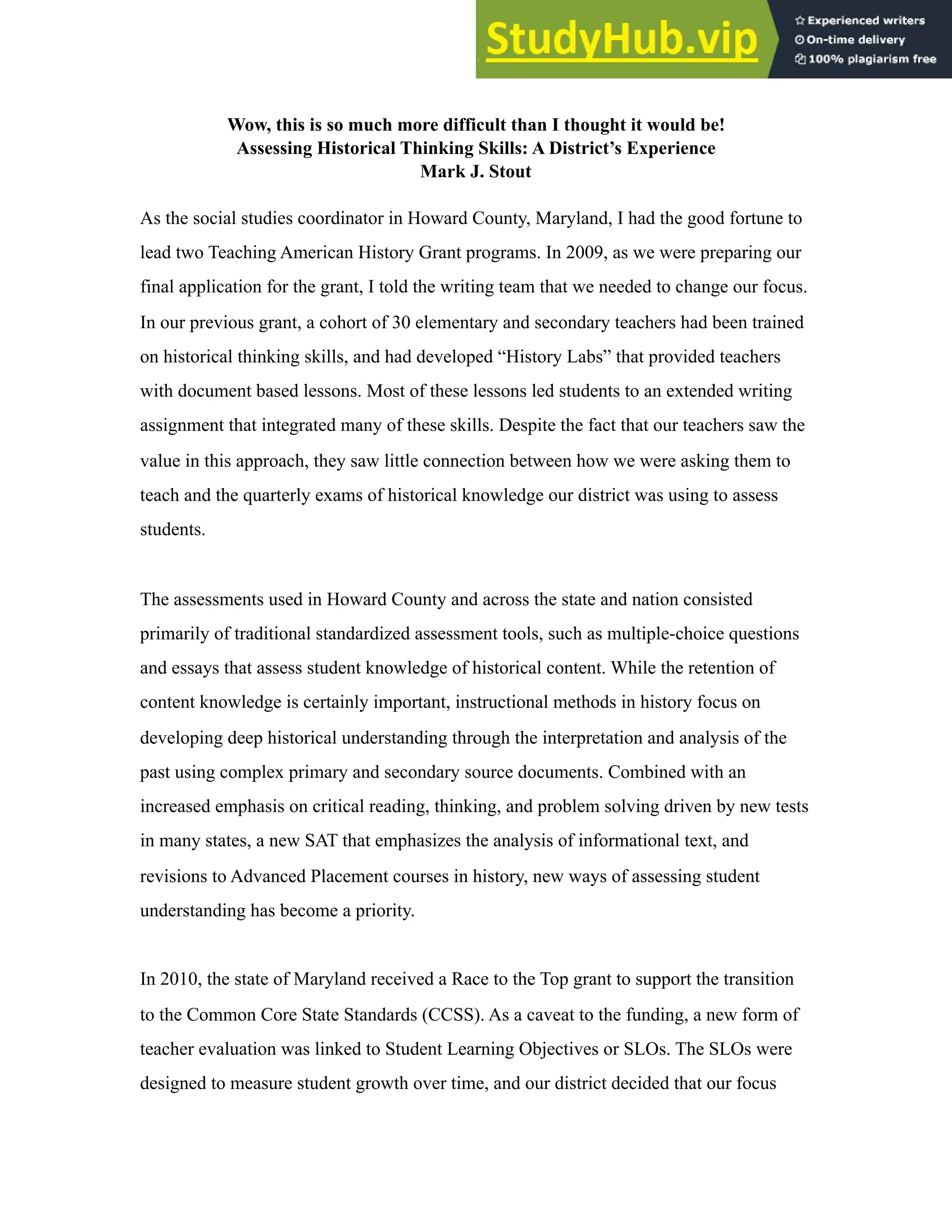Assessing Historical Thinking Skills.Pdf