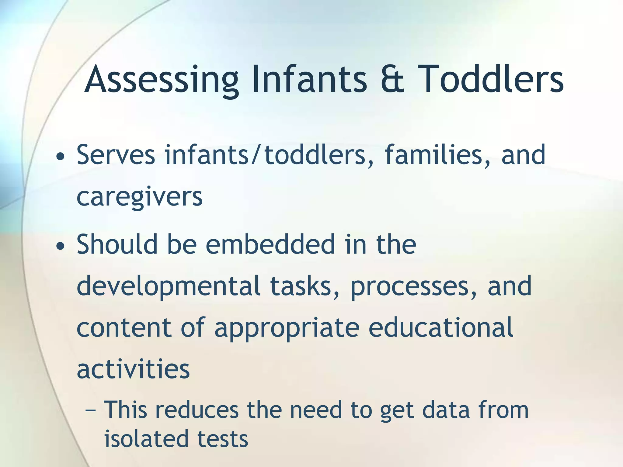 Assessing infants & toddlers | PPTX