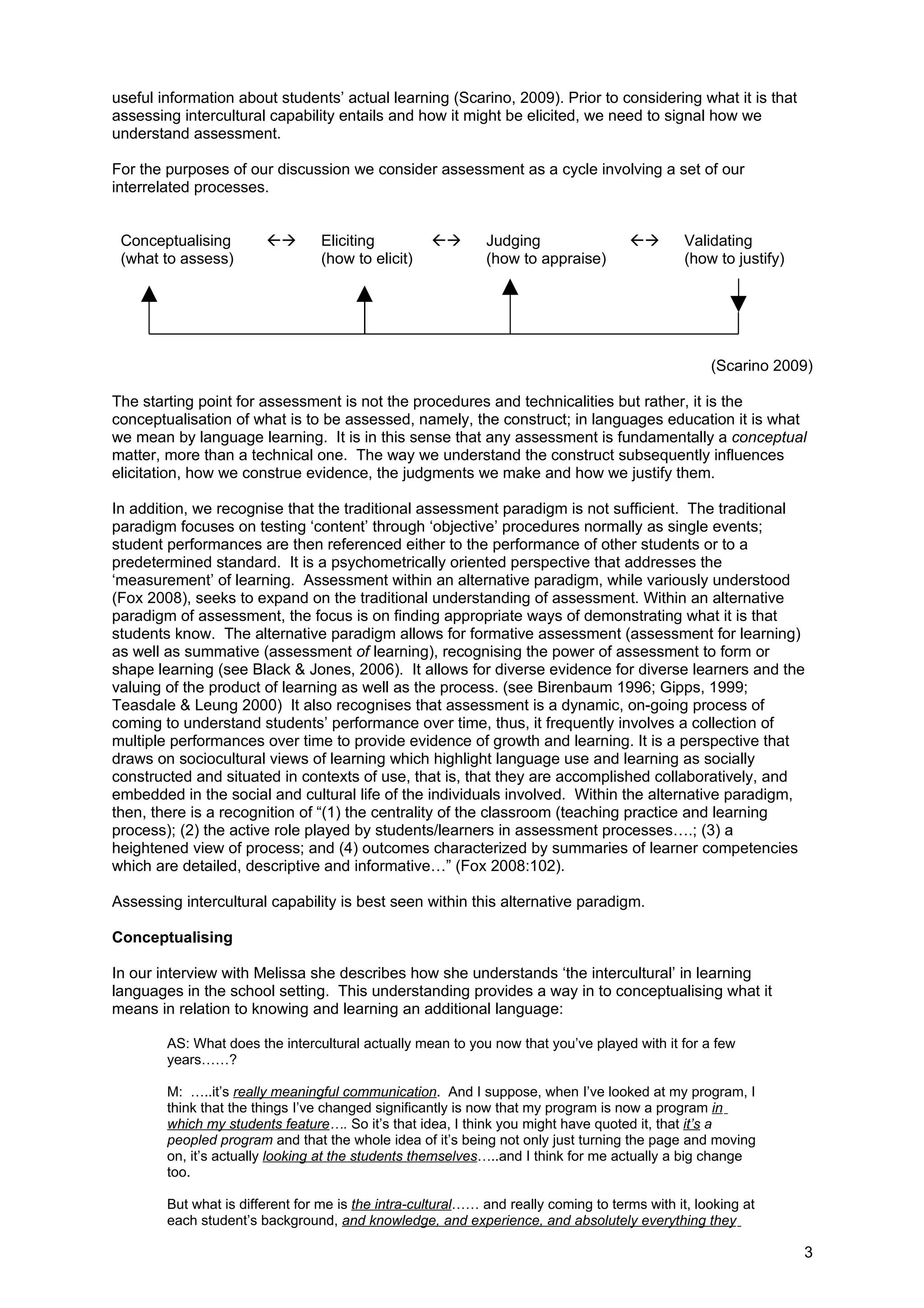 Assessing Intercultural Capability 8.7.09