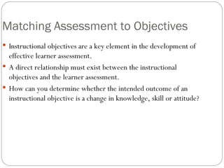 Assessing learning in Instructional Design | PPT