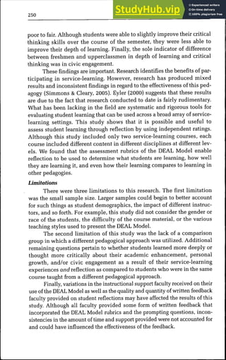 Assessing Learning in Service-Learning Courses Through Critical ...