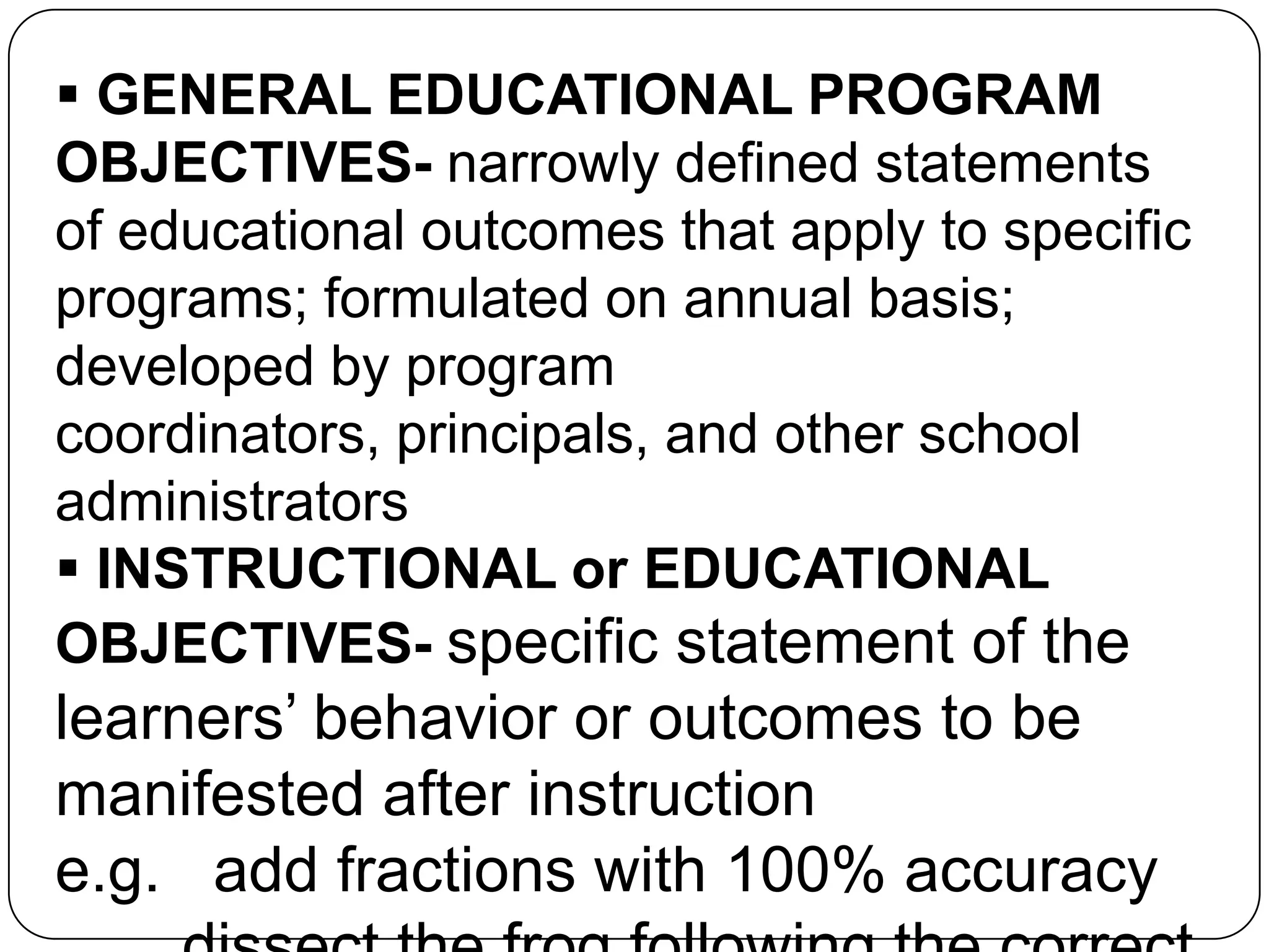 Assessing learning outcomes objectives | PPTX