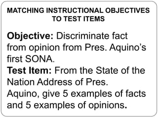 Assessing learning outcomes objectives | PPTX