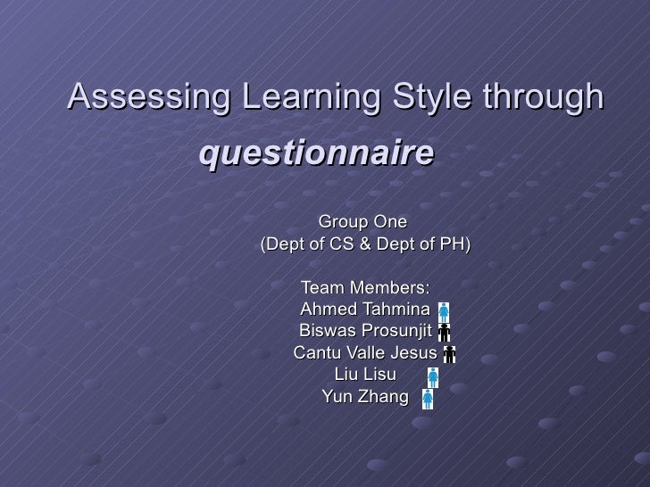 Assessing Learning Style Through Questionnaire assessing-learning-style-through-questionnaire