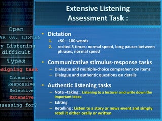 Assessing listening | PPTX
