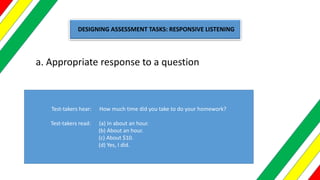Assessing listening micro and macroskills of listening | PPTX