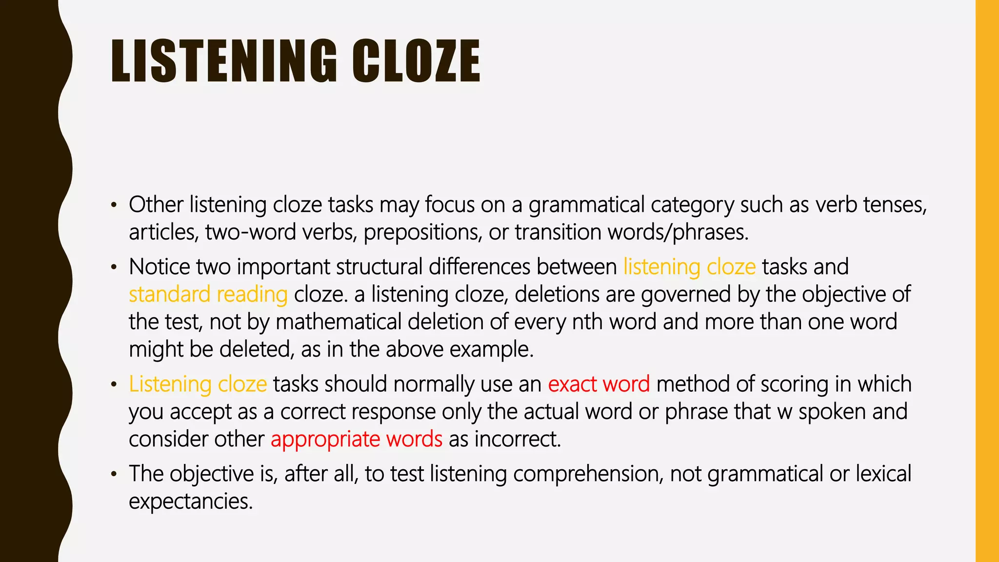 Assessing listening_ chapter6 | PPTX