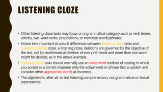 Assessing listening_ chapter6 | PPTX