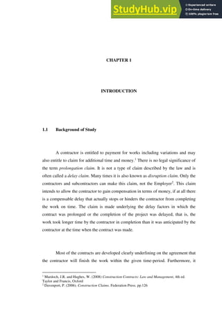 Assessing Loss And Expenses Claim By Prolongation Cost | PDF