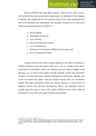 Assessing Loss And Expenses Claim By Prolongation Cost | PDF