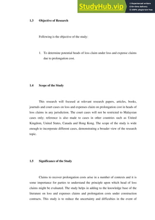 Assessing Loss And Expenses Claim By Prolongation Cost | PDF