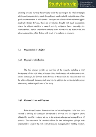 Assessing Loss And Expenses Claim By Prolongation Cost | PDF