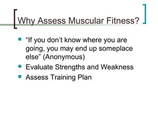 Assessing muscular fitness | PPT