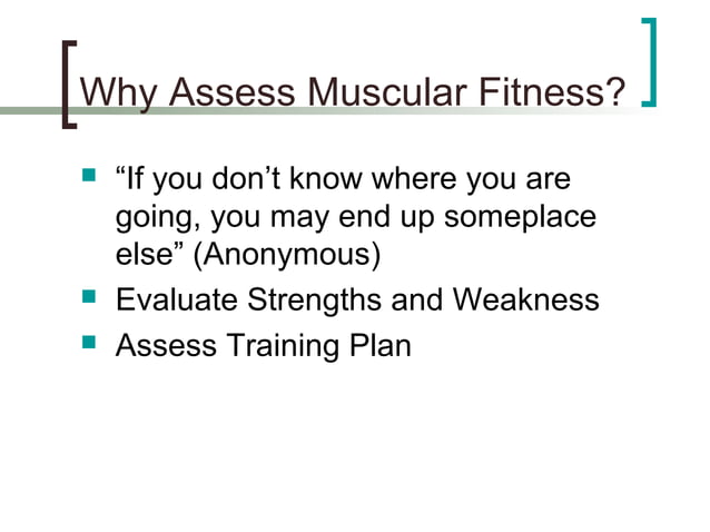Assessing muscular fitness | PPT