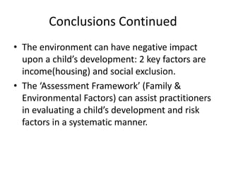Assessing needs & risks 2 ecological theory & family & environmental ...