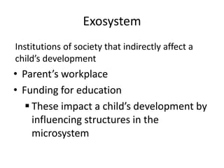 Assessing needs & risks 2 ecological theory & family & environmental ...