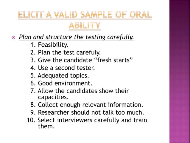 Assessing oral ability | PPT