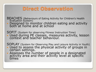 Assessing physical activity | PPTX