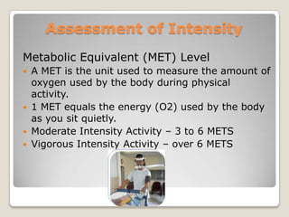 Assessing physical activity | PPTX