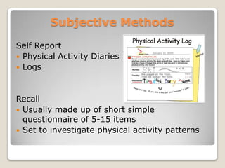 Assessing physical activity | PPTX