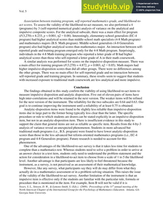 Assessing Problem-Solving Dispositions Likelihood-To-Act Survey | PDF