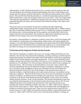 Assessing Problem-Solving Strategy Use By Engineering Undergraduates | PDF