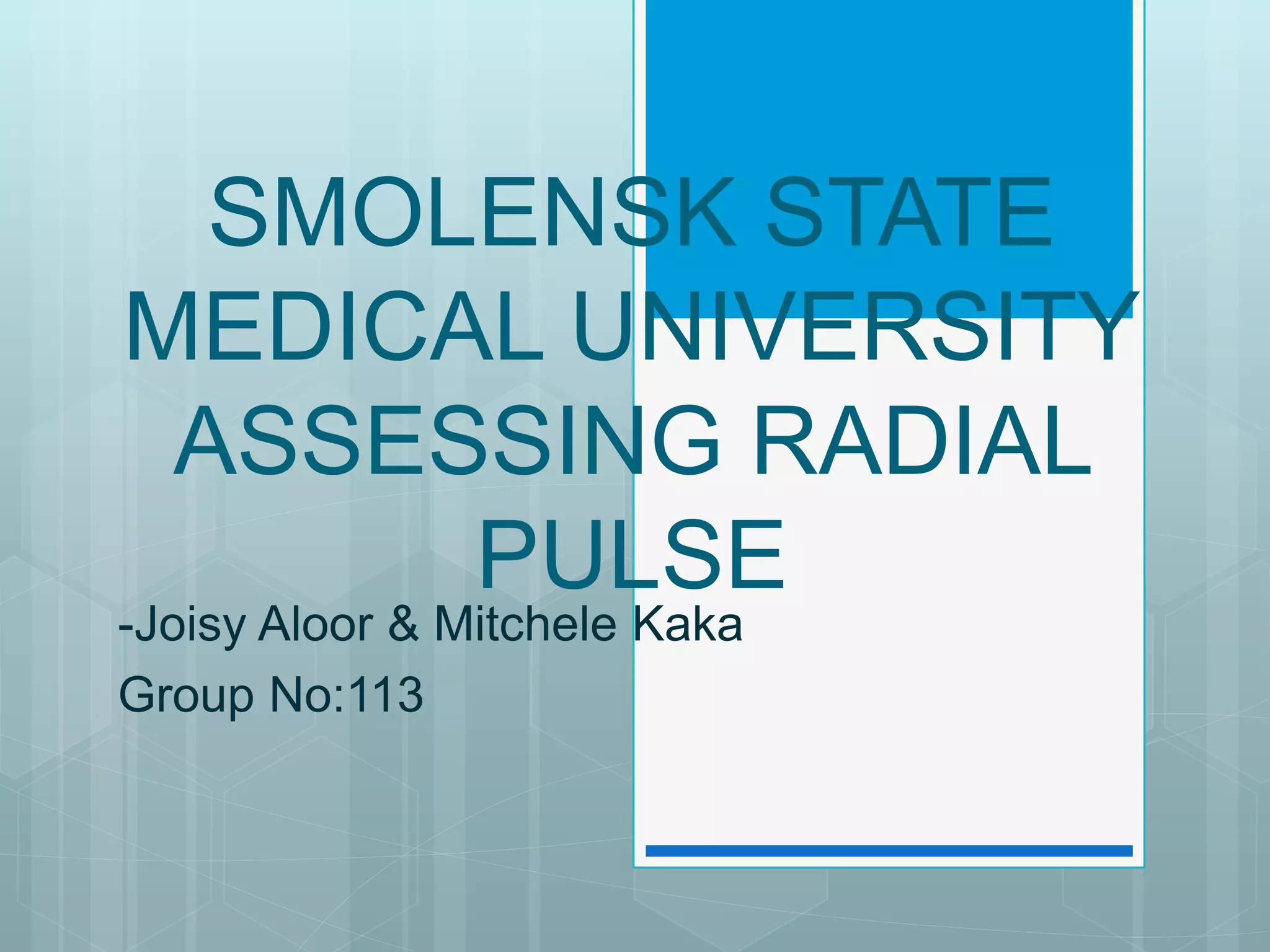 Assessing Radial Pulse | PPTX