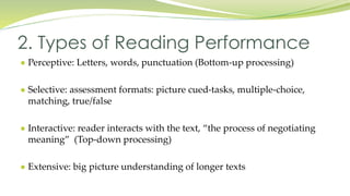 Assessing reading | PPT