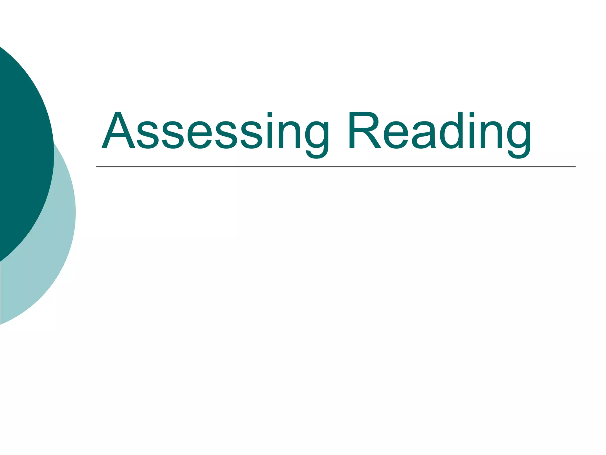 Assessing reading(1) | PPT