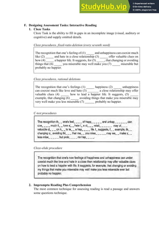 Assessing Reading (Language Testing) | PDF