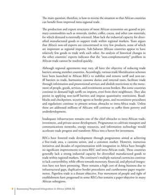 Assessing regional integration in africa iv enhancing intra african ...