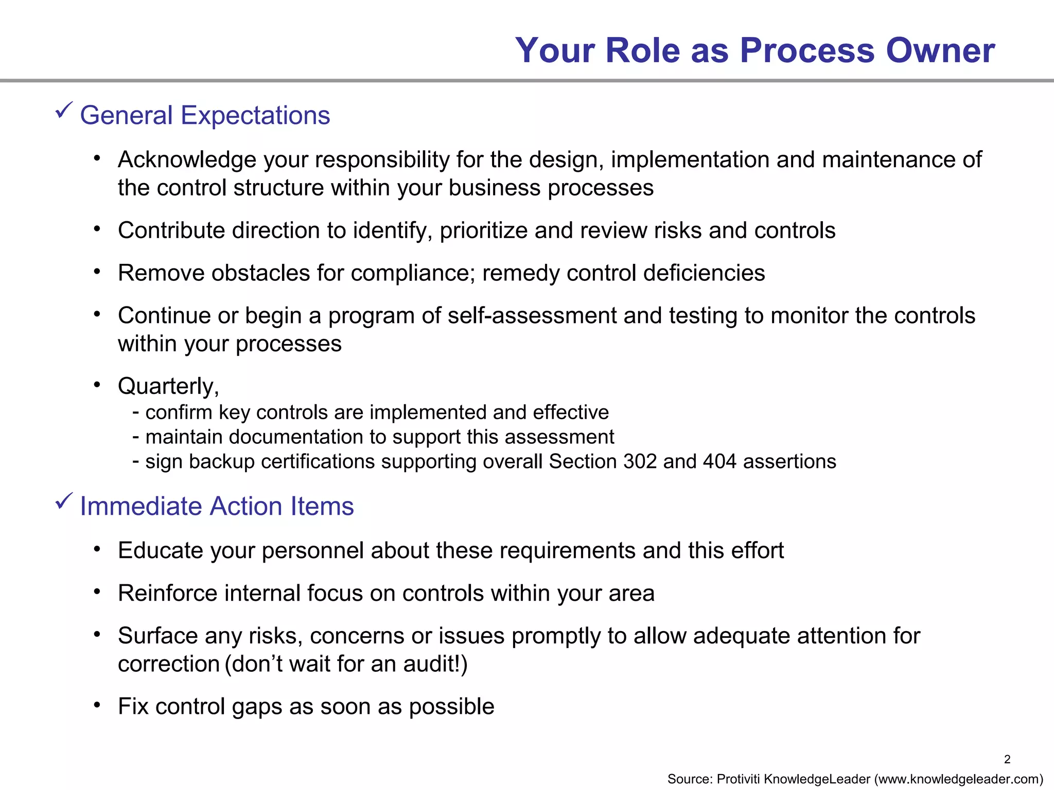 Assessing risks and internal controls training | PPT