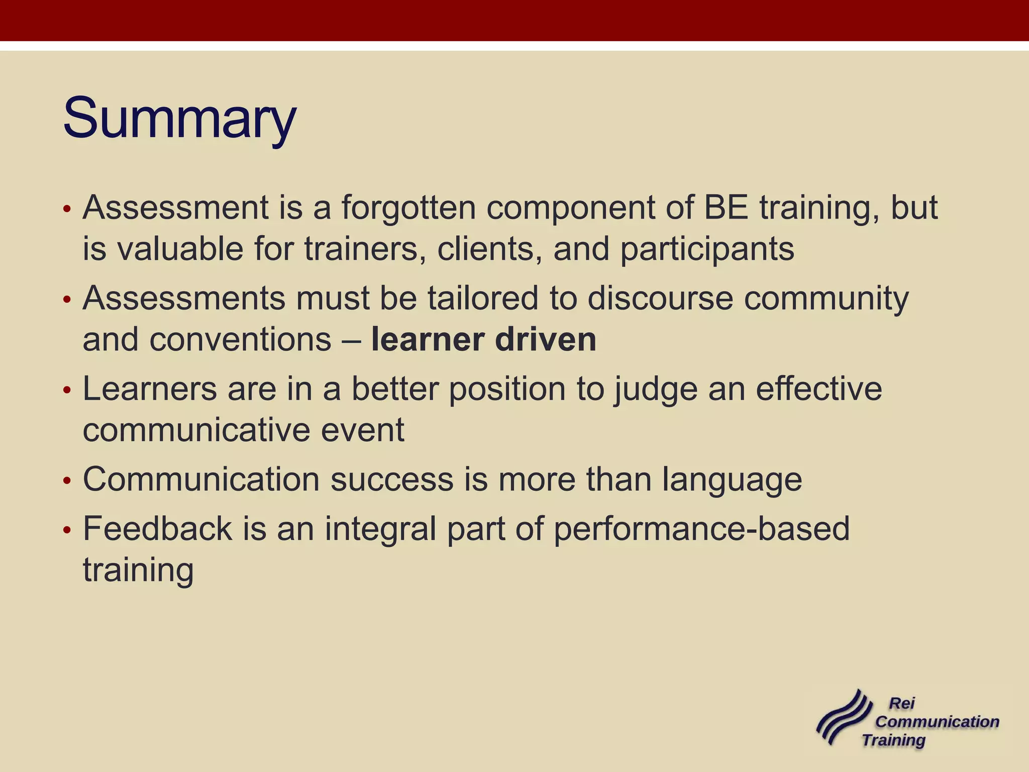 Assessing role plays and simulations | PPT Assessing role plays and simulations | PPT