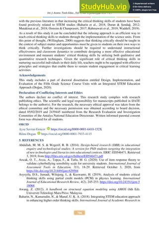 Assessing Science Critical Thinking Skills Of Fifth Graders Through Design Based STEM Education ...