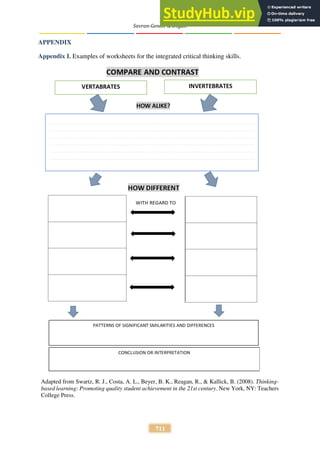 Assessing Science Critical Thinking Skills Of Fifth Graders Through ...