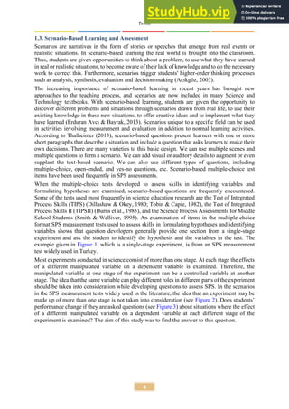 Assessing Skills Of Identifying Variables And Formulating Hypotheses Using Scenario-Based ...