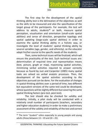 Assessing Spatial Thinking Ability | PDF