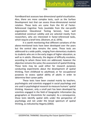 Assessing Spatial Thinking Ability | PDF